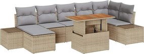Sada zahradních pohovek 8 ks Beige a šedá 3349993