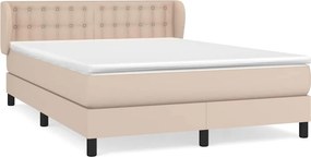 Box spring postel s matrací cappuccino 140x200 cm umělá kůže 3127318