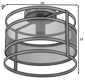 Eltap Moderní stropní osvětlení Gormar, 30x23x30 cm