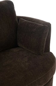 Tmavě hnědé relaxační křeslo Swivel - 100*109*89cm