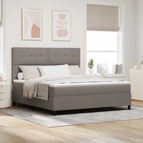 Postel s boxspringem s čelo Taupe 180 x 200 cm textil 3339410