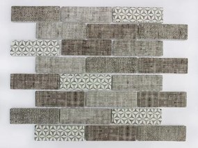 Skleněná mozaika Premium Mosaic brown 26x30 cm mat MOSV98TBR