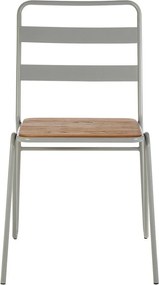 Šedá/v přírodní barvě jídelní židle z jilmového dřeva District – Premier Housewares