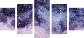 5-dílný obraz abstrakce noční oblohy Varianta: 100x50