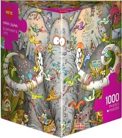 HEYE Puzzle Sloní život / 1000 dílků / 50 x 70 cm