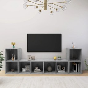 vidaXL TV skříňky 4 ks betonově šedé 72x35x36,5 cm kompozitní dřevo