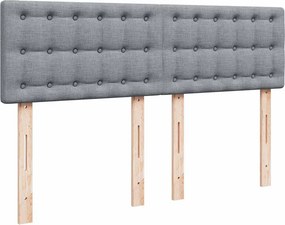 Box spring postel s matrací světle šedá 140 x 190 cm textil 3287465
