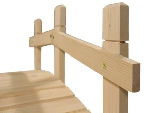 Gaboni 55172 Zahradní dřevěný můstek - bez povrchové úpravy - 71 cm