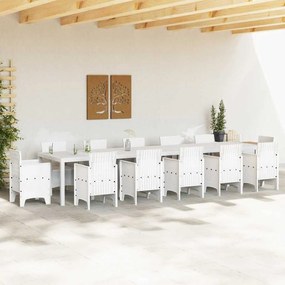 Zahradní stůl Bílá 400 x 100 x 73 cm polyratan 3378530