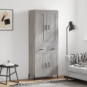 Skříň highboard šedá sonoma 69,5 x 34 x 180 cm kompozitní dřevo 3199887