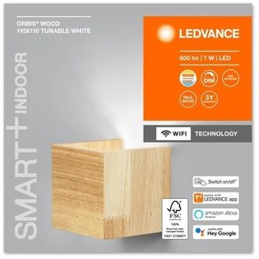 Ledvance - LED Stmívatelné nástěnné svítidlo SMART+ WOOD LED/7W/230V Wi-Fi