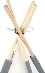 Stan Teepee indiánský šedý s oknem / Dětský stan / 120 x 150 x 120 cm