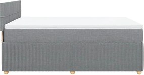 Box spring postel s matrací světle šedá 140 x 190 cm textil 3289751