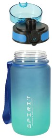 Creative Corner Láhev na vodu bidon s brčkem sportovní 600ml modrozelená