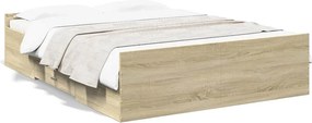 Rám postele se zásuvkami dub sonoma 120x200 cm kompozitní dřevo 3280302
