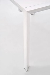 Jídelní rozkládací stůl STANFORD XL –⁠ 130x80x76 (+120), kov, bílý