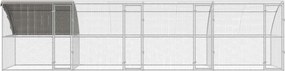 Klec na kuřata 4 ks Stříbrná 800 x 200 x 200 cm Ocel a PE 3381109