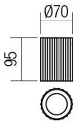 Redo 01-2554 - Bodové svítidlo DELPHI 1xGU10/7W/230V pr. 7 cm bílá