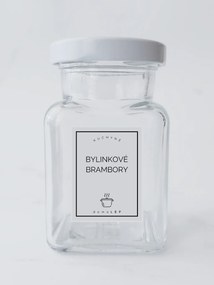 Samolepka na kořenky BYLINKOVÉ BRAMBORY průhledná 3 × 4 cm základní písmo