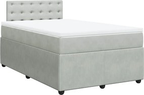 Box spring postel s matrací světle šedá 120 x 200 cm samet 3290022