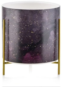 Keramický květináč Neva IV 14,5 cm tmavě fialový