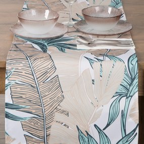 ZAHRADNÍ VODĚODOLNÝ BĚHOUN NA STŮL GARDEN 40X140 CM LISTY