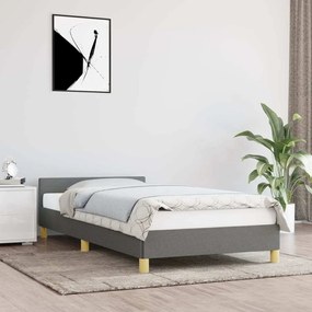 vidaXL Rám postele s čelem 80x200 cm textil [347370] Barva: Tmavě šedá