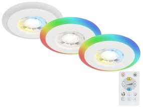 Briloner - SADA 3x LED RGBW Stmívatelné koupelnové svítidlo LED/5W/230V IP44+ DO