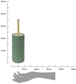 WC kartáč Ficus, zelená/se zlatými prvky