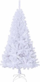 Umělý vánoční stromek s hustými větvemi bílý 150 cm PVC 321038