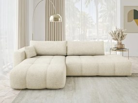Rohová rozkládací sedačka Larow O Boucle, Potah: Coral 45, Strana pohovky: pravá