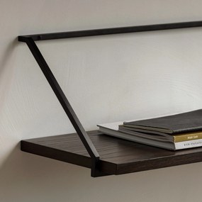 AUDO (MENU) Police Rail Shelf, Dark Oak