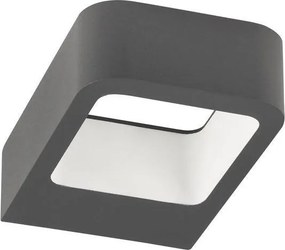 NV 713312 Venkovní nástěnné svítidlo ACQUA tmavě šedý hliník akrylový difuzor LED 5W 3000K 110-265V 38st. IP54 - NOVA LUCE