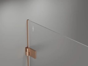 Mexen Lunar-B L výklopný sprchový kout pravý 100 x 70 cm, čiré sklo, měděná matná, 832L-100-070-65-00-P