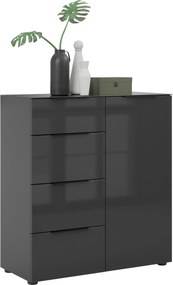 XXXLutz KOMODA, antracitová, 90/99/40 cm - Šuplíkové komody - 001724000533