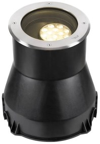 LA 1009168 DASAR® L svítidlo do země, asymetrické, 3000K, 70°/40°, IP65/IP67, kulaté, nerezová ocel / černá - BIG WHITE (SLV)