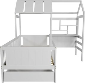 Juskys Dětská postel Yari 90 × 200 cm Barva: přírodní, Velikost: 90 × 200 cm