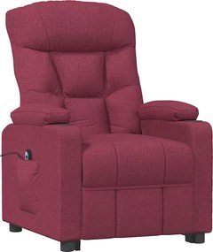 Elektrické polohovací křeslo vínové textil 3098818