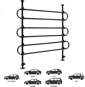 Mříž do auta pro přepravu psa fudajo – 60-117 cm, 82-140 cm (61942)