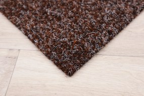 Vebe, Metrážový koberec Santana čokoládová s podkladem resine, zátěžový, na míru, šíře 4m, hnědá, resine, chodba / předsíň