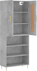 vidaXL Skříň highboard 69,5 x 34 x 180 cm kompozitní dřevo [3200061] Barva: Černá