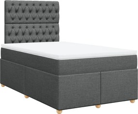 Box spring postel s matrací tmavě šedá 120x190 cm textil 3293527