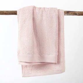 Goldea modalový ručník/osuška s přírodním vláknem - pastelově růžový 70 x 140 cm