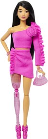 Barbie deluxe modelka s šaty s růží
