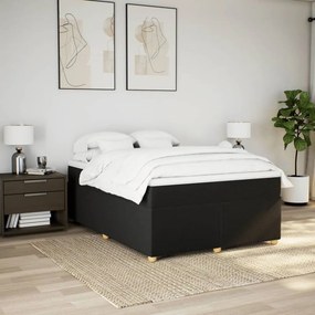 Box spring postel s matrací černá 160x200 cm textil 3285389