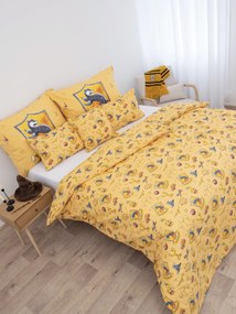 MK Lůžkoviny Francouzské bavlněné povlečení Renforcé - Mrzimor žluté 220 × 200 cm, 2ks 70 x 90 cm