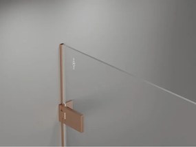 Mexen Lunar-F Duo skládací sprchový kout 100 x 80 cm, transparentní, kartáčovaná měď - 836-100L-080P-65-00