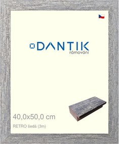 DANTIK rámeček 40x50 | RETRO šedá (Plexi Čiré)