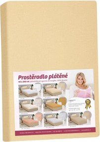 Bellatex Prostěradlo plátěné Žlutá 90x200 cm