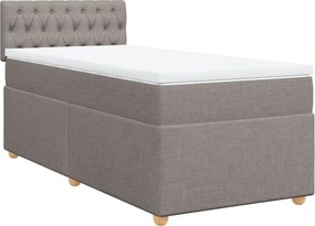 Box spring postel s matrací taupe 90x200 cm textil 3286574